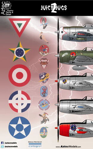 Aztec 72D071 Juicy Jugs 2 - Republic P-47D Thunderbolt in Mexico, Brazil, Peru, Guatemala, Dominican Republic