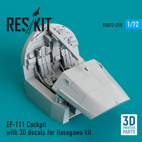 RES/KIT U72-0210 EF-111 Cockpit With 3D Decals For Hasegawa Kit