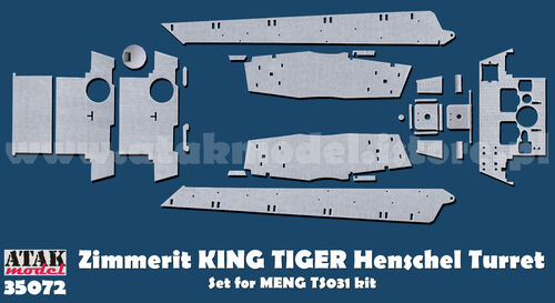 Atak Model 35072 Zimmerit King Tiger - Henschel Turret (for Meng TS-031 kit)
