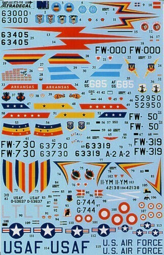 Xtradecal 72116 North American F-100 D/F Super Sabre Part 1 (9 schemes)