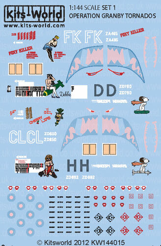 Kits World 144015 Panavia Tornado GR.1 Decal Sheet I (Desert Storm 1991)