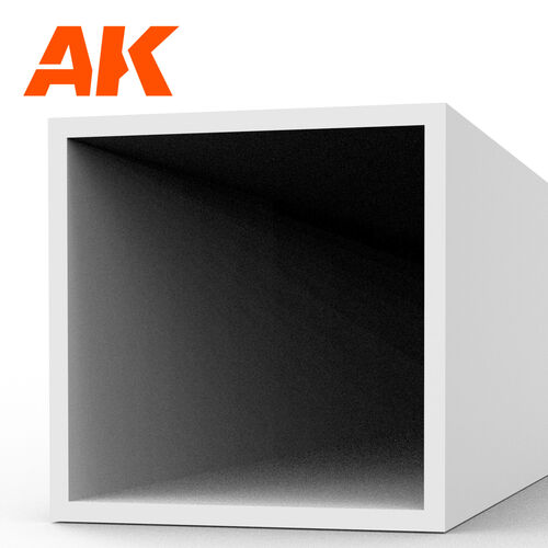 AK-Interactive 6550 Square hollow tube 6.00 diameter x 350mm (0,7mm) - STYRENE SQUARE HOLLOW TUBE – (1 UNITS)