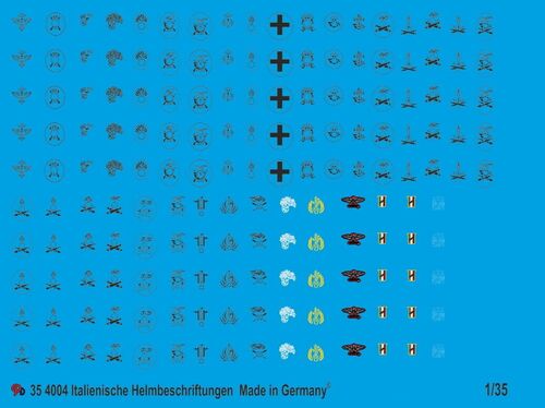 Peddinghaus-Decals 4004 Italian Helmet Insignia