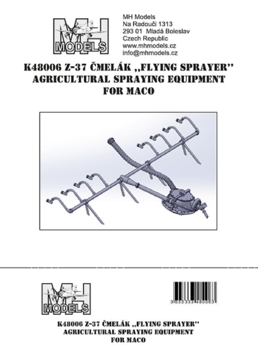 MH Models K48006 Z-37 Èmelák ,,Flying Sprayer". Agricultural spraying equipment