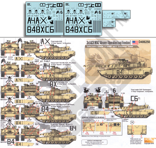 Echelon Fine Details D486250 3rd ACR M1A2 Abrams OIF