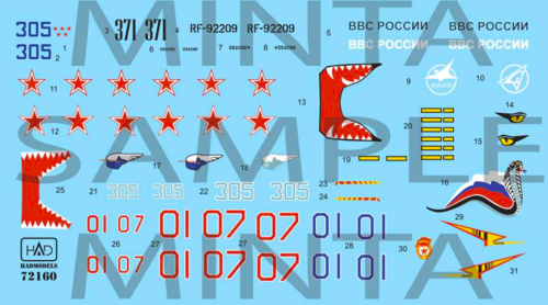 HAD Models 72160 Su-27 Flanker B Russia - Air Force