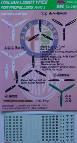 Kora Models Dec72203 Italian propellers logotyp II
