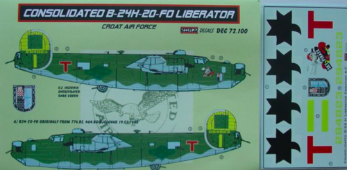 Kora Models Dec72100 B-24H-20-FO Liberator Croatia