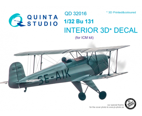 Quinta Studio QD32016 Bu 131 3D-Printed and coloured Interior on decal paper