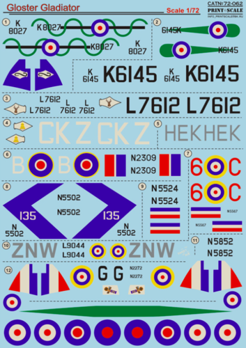 Print Scale 72-062 Gloster Gladiator Part 1