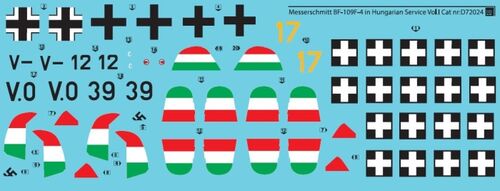 SBS Model D72024 Messerschmitt Bf-109F Hungarian Air Force WW II VOL.I