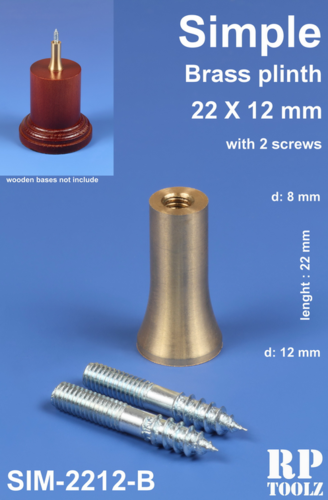 RP TOOLZ SIM-2212-B Simple brass plinth 22x12 mm