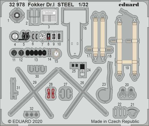 Eduard 32978 Fokker Dr.I Steel Meng