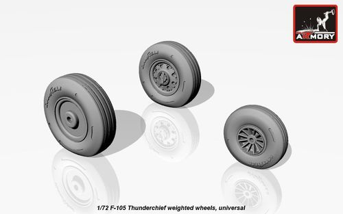 Armory Models Group AW72313 F-105 Thunderchief wheels, weighted
