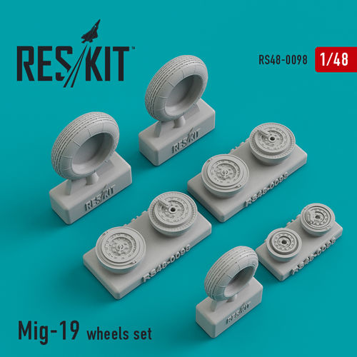 DISCONTINUED RES/KIT 48-0098 Mig-19 wheels set