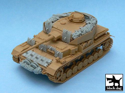 Black Dog T48029 Pz.Kpfw. IV Ausf J accessories set for Tamiya 32518, 20 resin parts