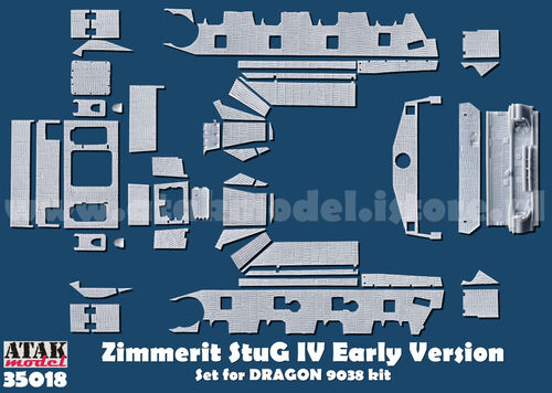 Atak Model 35018 Zimmerit Sd.Kfz.163 Sturmgeschutz IV erly type for Dragon model