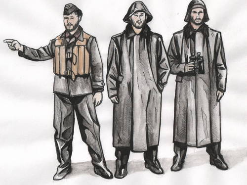 CMK F72250 U-boat U-IX - Crew with Raincoats (3 figures)