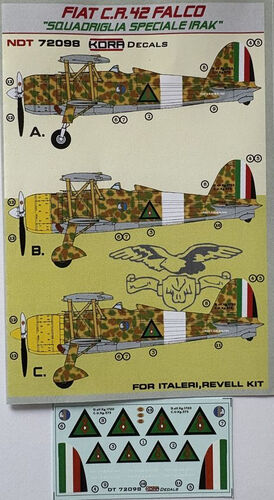 Kora Models NDT72098 Fiat CR.42 Falco - Squadriglia Speciale Irak (for Italeri and Revelli Ktis)