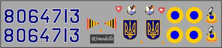 BSmodelle 720572 Fairchild A-10 Tunderbolt II - Ukraine Air Force Decal (Fantasy Scheme)