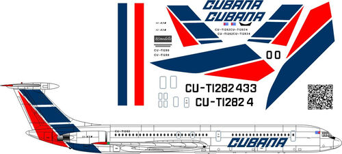 BSmodelle 144420 Ilyushin Il-62M - Cubana de Aviacion Decal