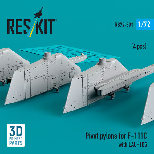 RES/KIT 72-0501 Pivot Pylons For F-111C With LAU-105 (4pcs) (3D Printed)