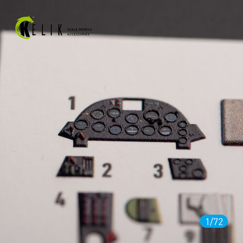 KELIK K72155 F4U-1A Corsair - Interior 3D Decals For Tamiya Kit