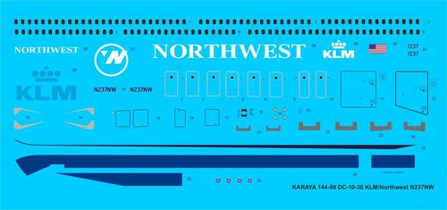 KARAYA D144-58 DC-10-30 KLM/Northwest N237NW