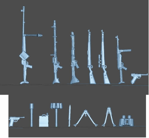 Peddinghaus-Decals 72F265 Early WWII German Infantry Weapon Set