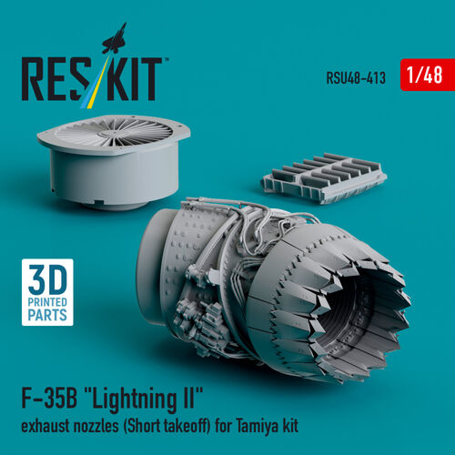 RES/KIT U48-0413 ​F-35B 'Lightning II' Exhaust Nozzle (Short Takeoff) For Tamiya Kit (3D Printed)