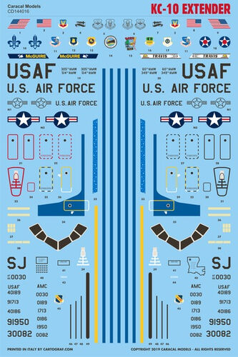 Caracal Models 144016 McDonnell Douglas KC-10 Extender Decals