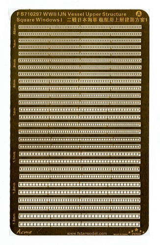 Five Star Model 710297 IJN WWII Vessel Upper Structure Square Windows I
