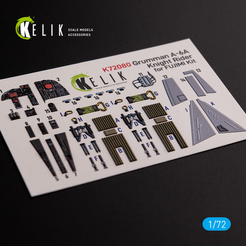 KELIK K72080 Grumman A-6A Knight Rider Interior 3D Decals For Fujimi Kit