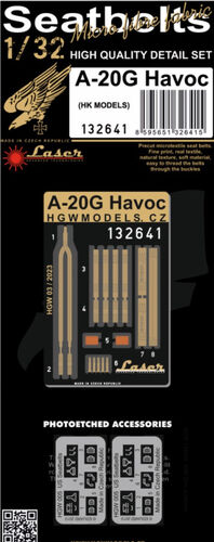 HGW Models 132641 Douglas A-20 G Havoc - Seatbelts (for Hong Kong Models kits)