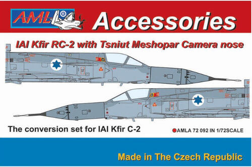 AML A72092 IAI Kfir RC-2 - Tsniut Meshopar Camera Nose Conversion Set