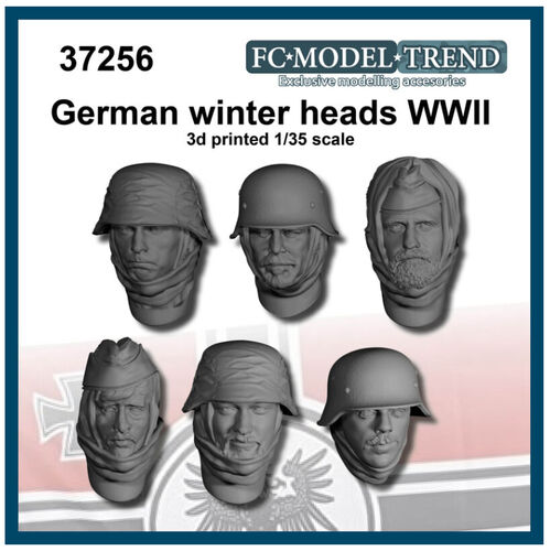 FC ModelTrend 37256 German WWII Winter Heads (3D-printed)