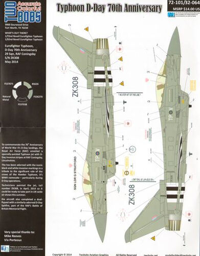 Two Bobs 32064 Eurofighter EF-2000 A Typhoon - 70th Anniversary of the Normandy Invasion Scheme