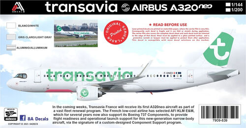 8aDecs 7909-839-144 Transavia Airbus A320 Neo