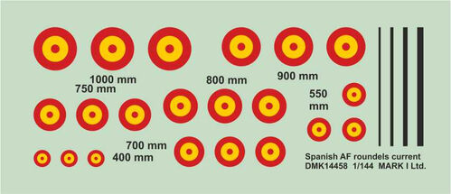 Mark I Decals DMK14458 Spanish Modern Air Force Insignia (2 sheets)