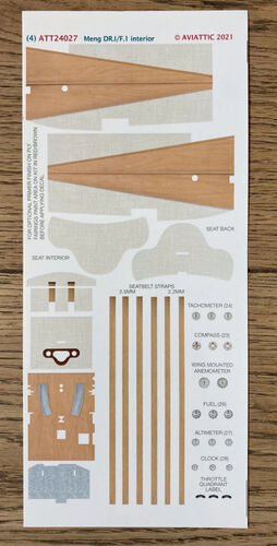 Aviattic ATT24027 Fokker F.I/DR.I interior set (for Meng kits)