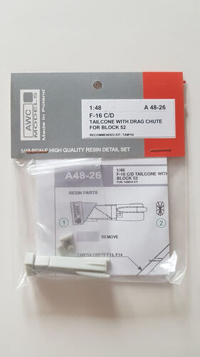 AWC-MODEL A48-26 Genral Dynamics F-16 C/D Block 52 - Tailcone with Drag Chute (for Tamiya Kit)