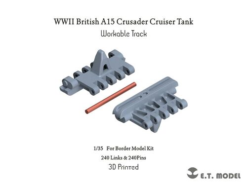 ET Model P35-034 British WWII Cruiser Tank A15 Crusader - Workable Track (for Border Model Kit)