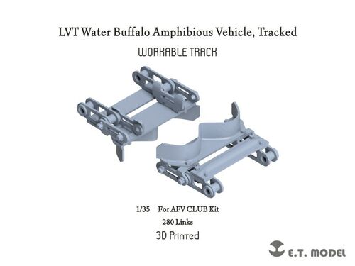 ET Model P35-028 LVT Water Buffalo Amphibious Vehicle - Tracked Workable Track (for AFV Club Kit)