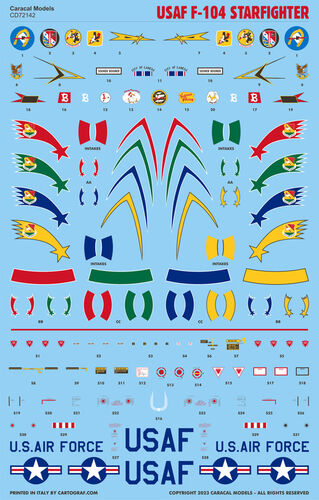 Caracal Models 72142 Lockheed F-104 A/B/C Starfighter in USAF Service