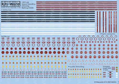 Kits World 148093 USAAF General Stencilling