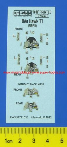 Kits World 3D1721038 Bae Hawk T1 - 3D Full colour Instrument Panels (for Airfix kits)
