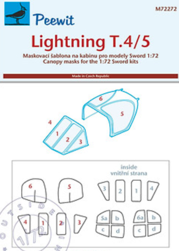 Peewit 72272 Canopy mask for Lightning T.4/5 Sword