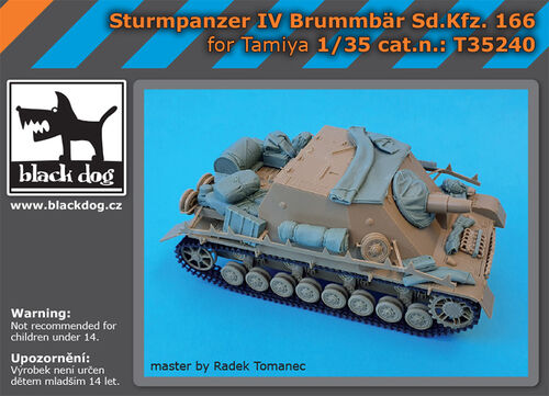 Black Dog T35240 Sturmpanzer IV Brummbar Sd.Kfz. 166 Accessories set for Tamiya