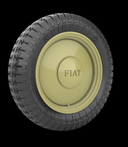 PanzerArt RE35-735 Fiat 508 Road wheels (Crosscountry)