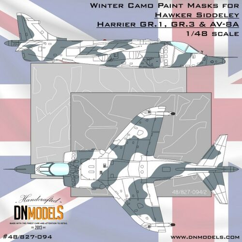 DN Models 48-827-094 Winter Camo Harrier GR.1/3 And AV-8A Paint Mask Set